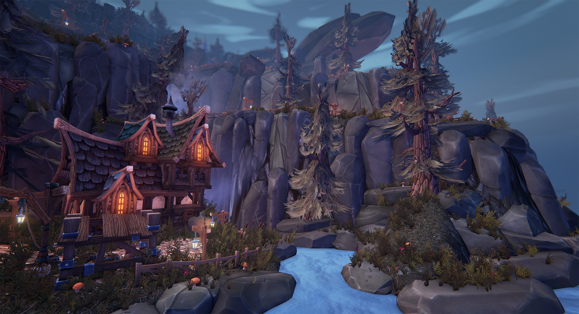 Riverfall: How to Build a Fantasy Environment?