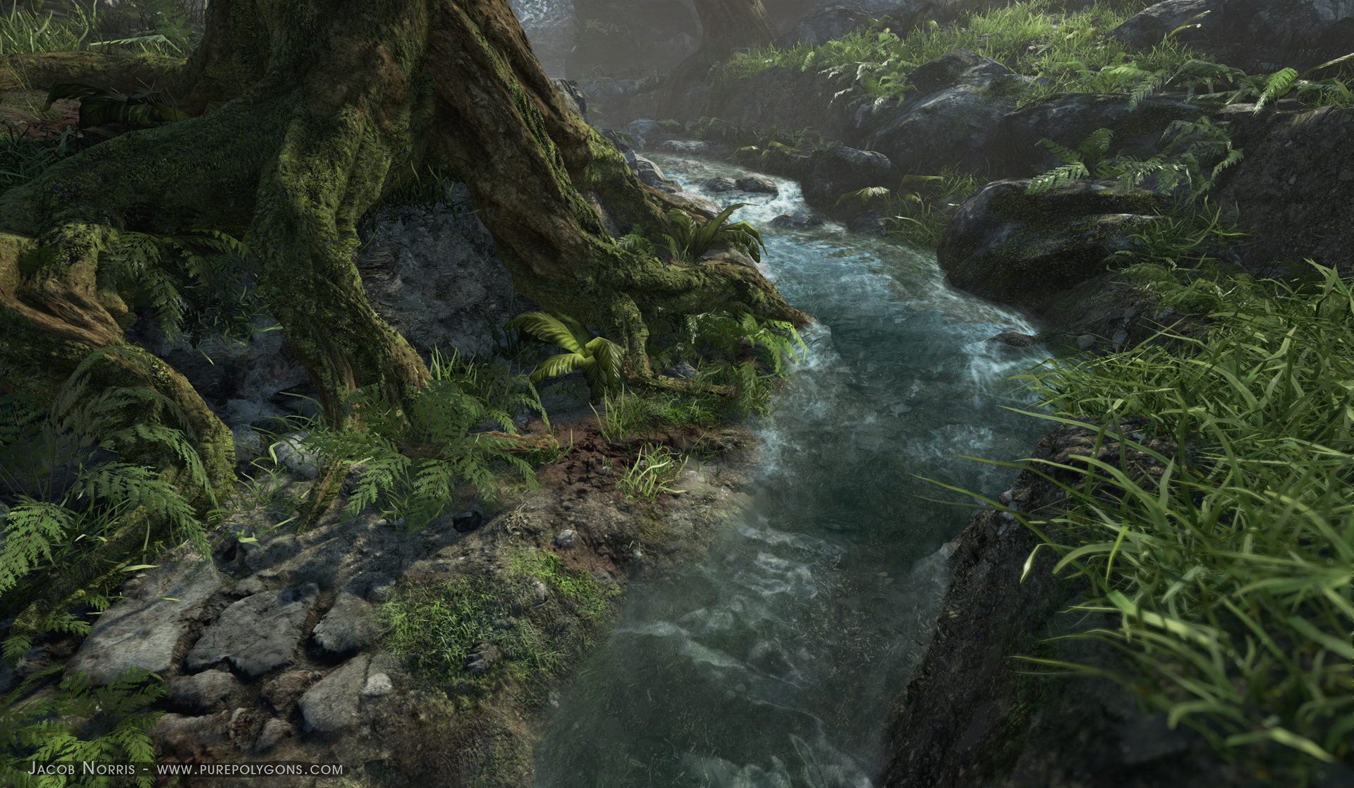 Naughty Dog Artist Created Procedural Nature Environment in UE4
