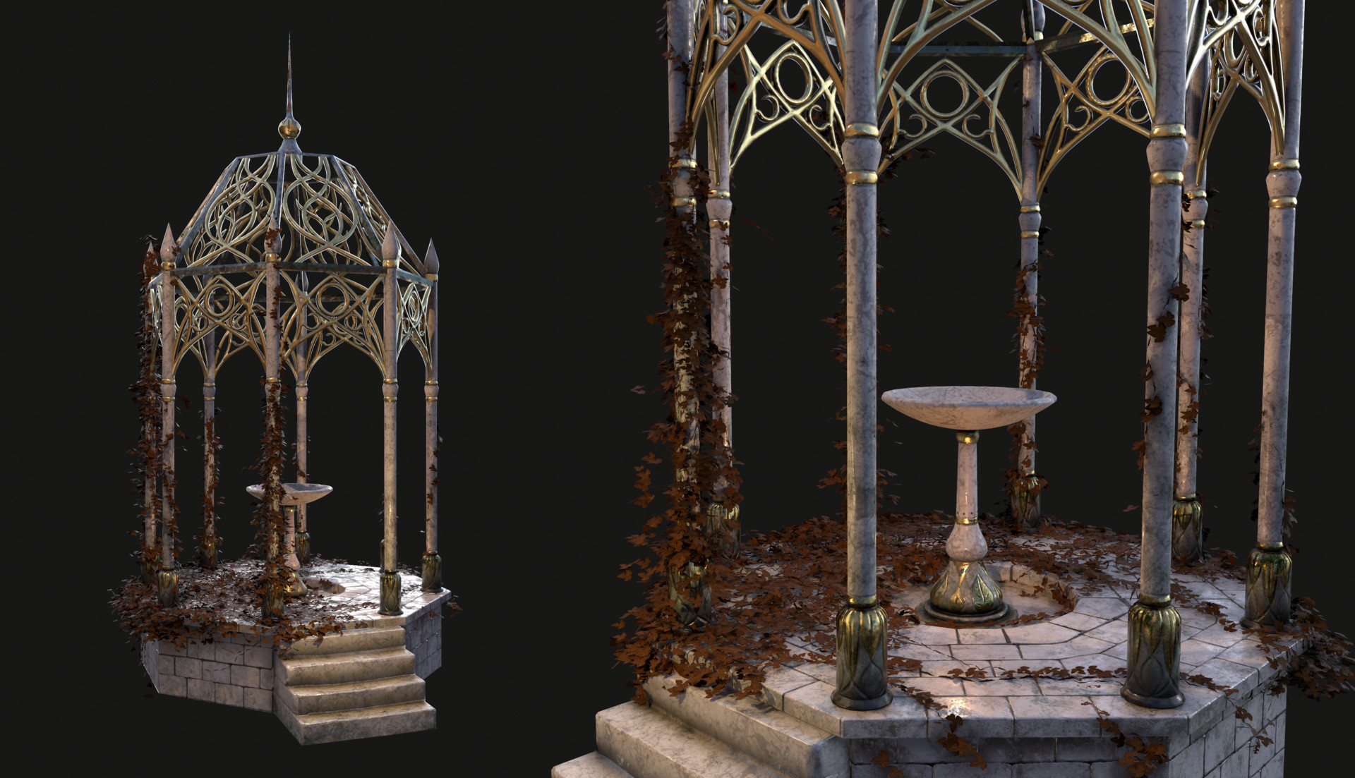 3D Elven Garden Inspired by Middle-earth
