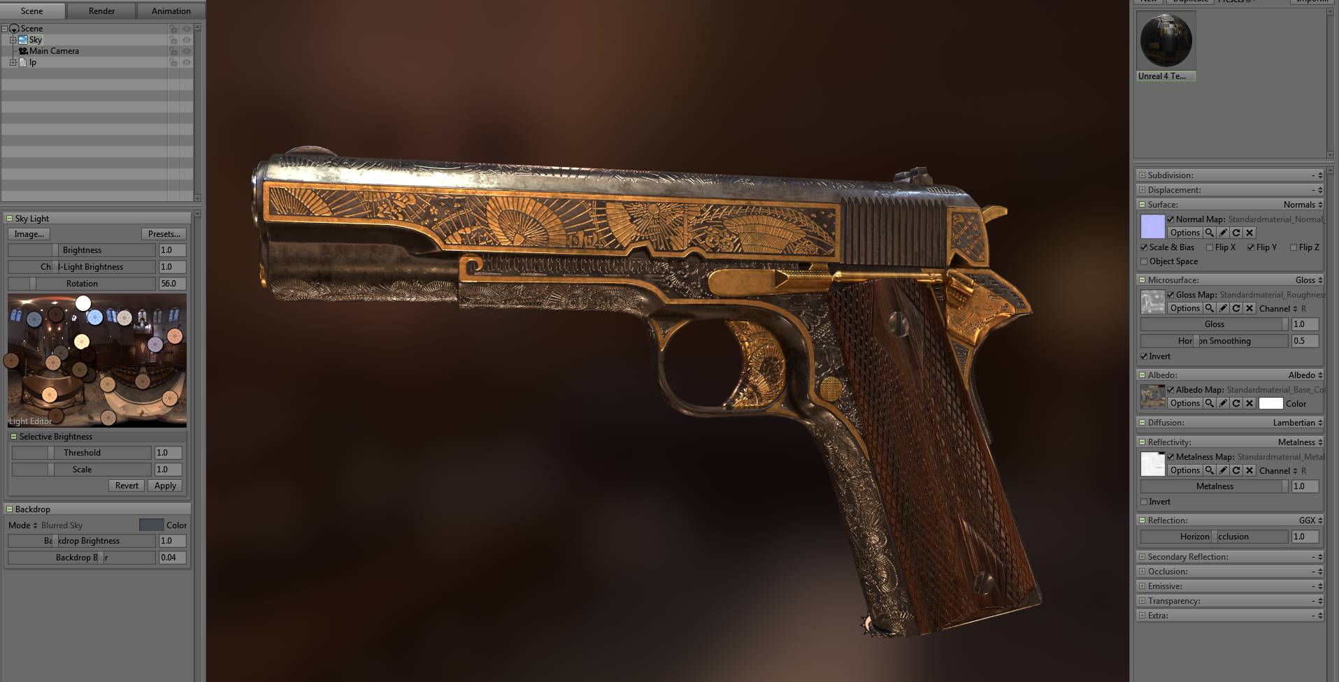 Realistic Texturing & Rendering of Guns