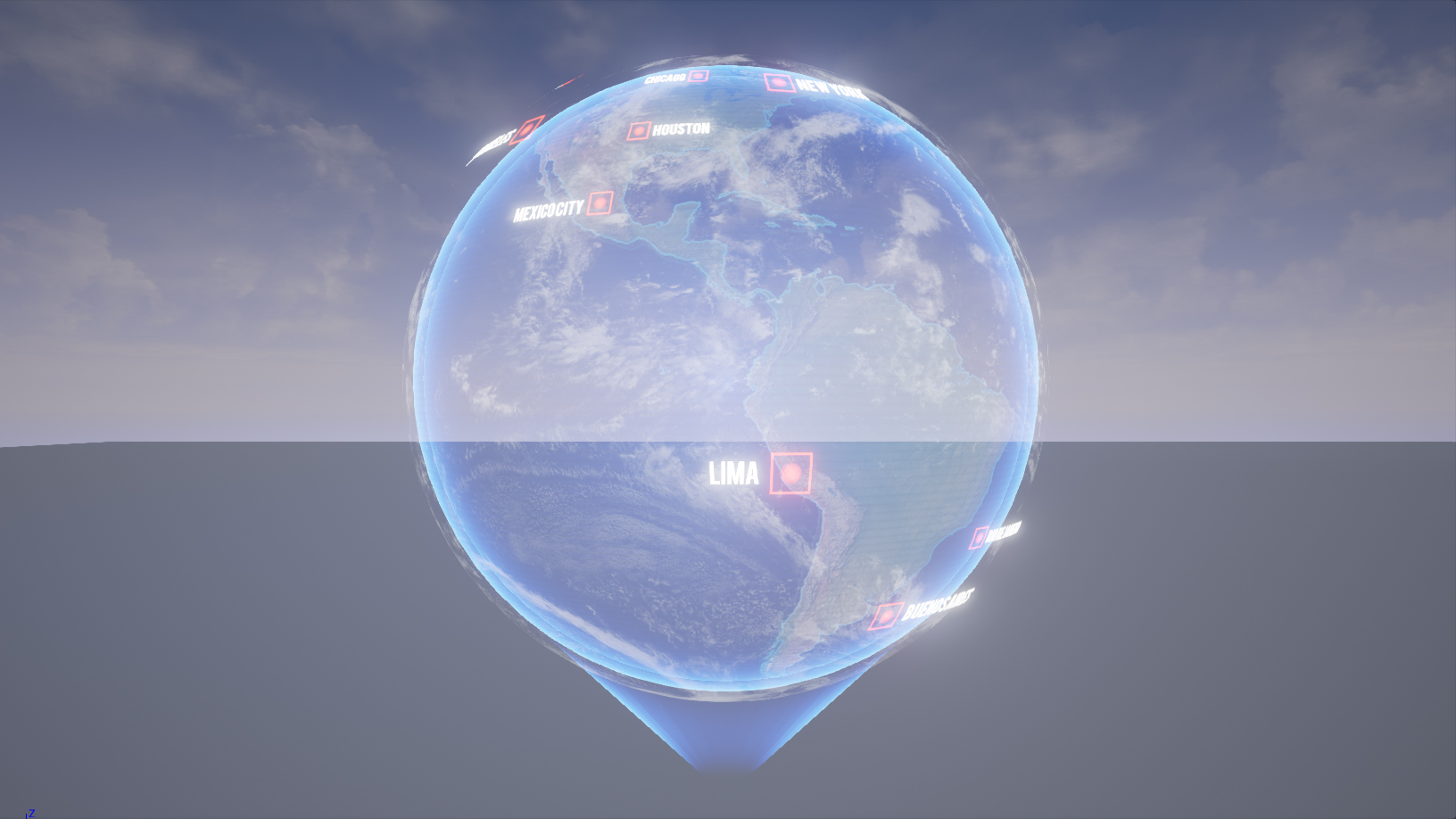 Creating 'Earth Hologram' in UE4