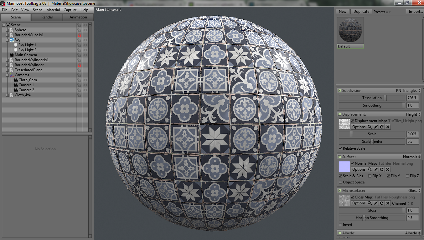 Dissecting Materials: Shape, Color, Roughness & Presentation
